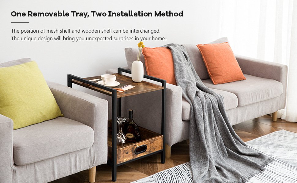 Side Table with Removable Tray - KENWAY MANUFACTURING